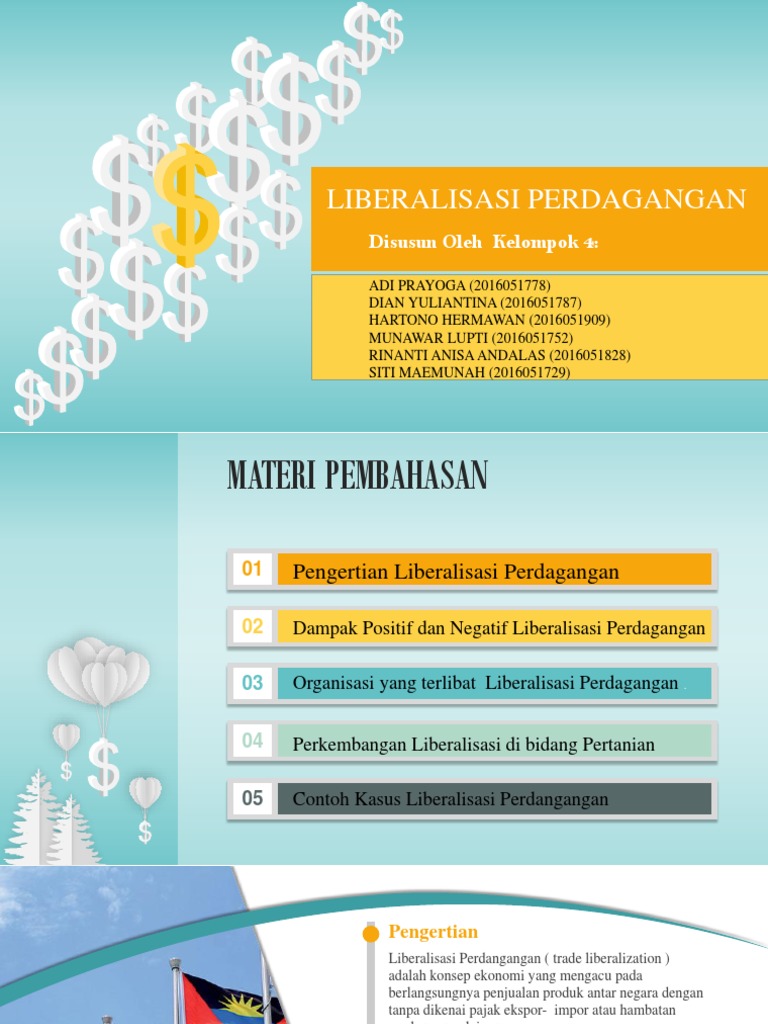 LIBERALISASI PERDAGANGAN DAN PENGARUHNYA TERHADAP SEKTOR PERTANIAN ...