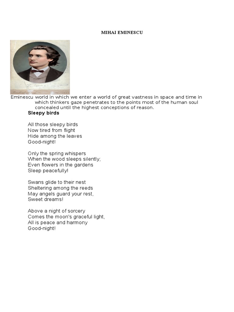Sleepy Birds: Mihai Eminescu | PDF