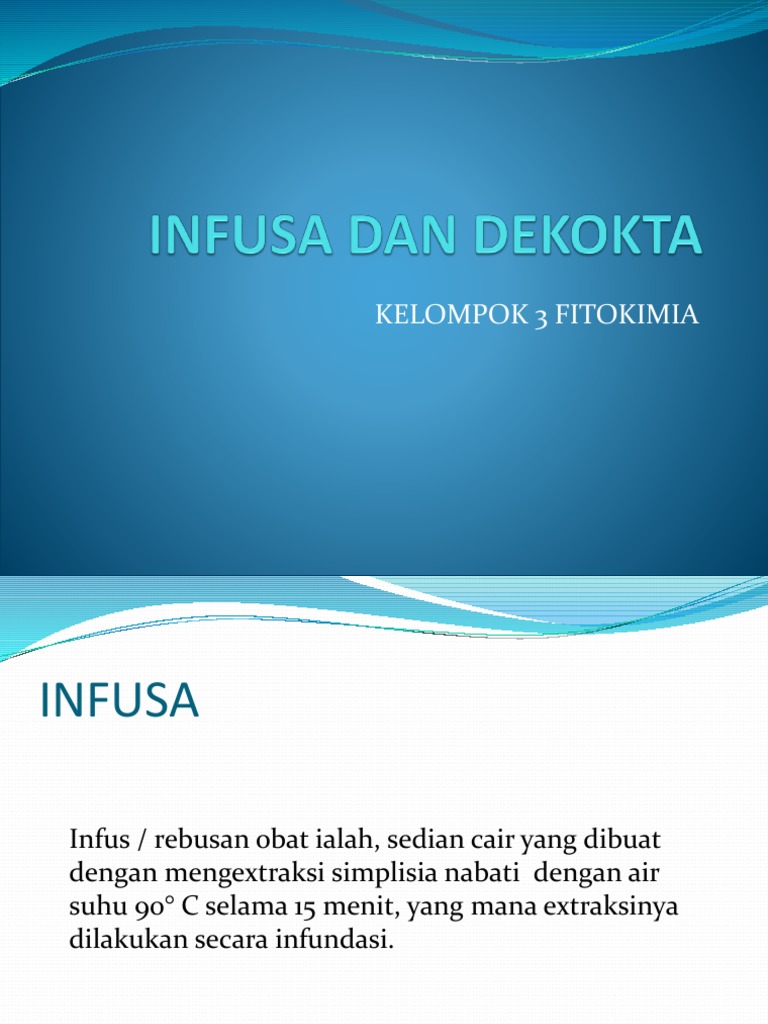 Infusa Dan Dekokta | PDF