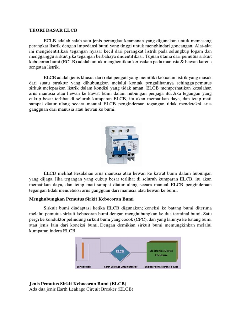 Teori Dasar Elcb | PDF