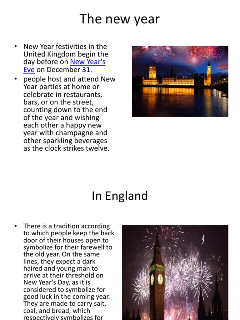 New Year Traditions in the UK | PDF