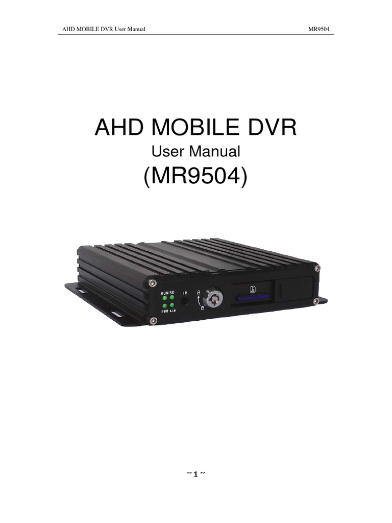 User Manual (MR9504) | PDF | Digital Video Recorder | Wi Fi
