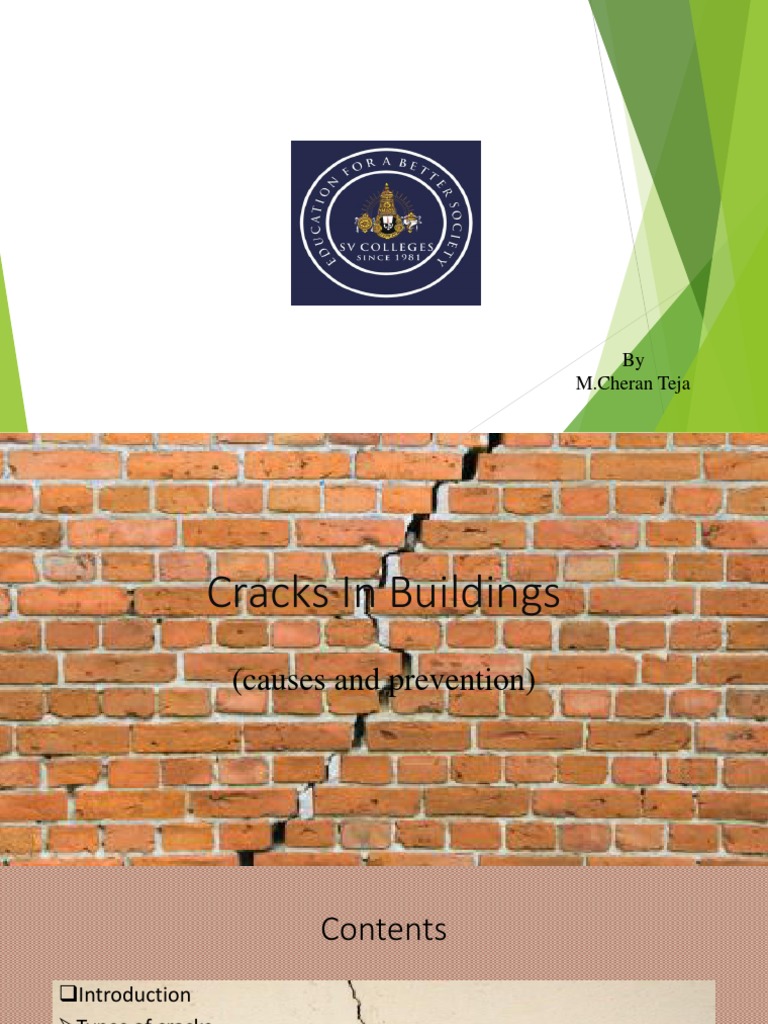 Cracks in Buildings | PDF | Deformation (Engineering) | Concrete