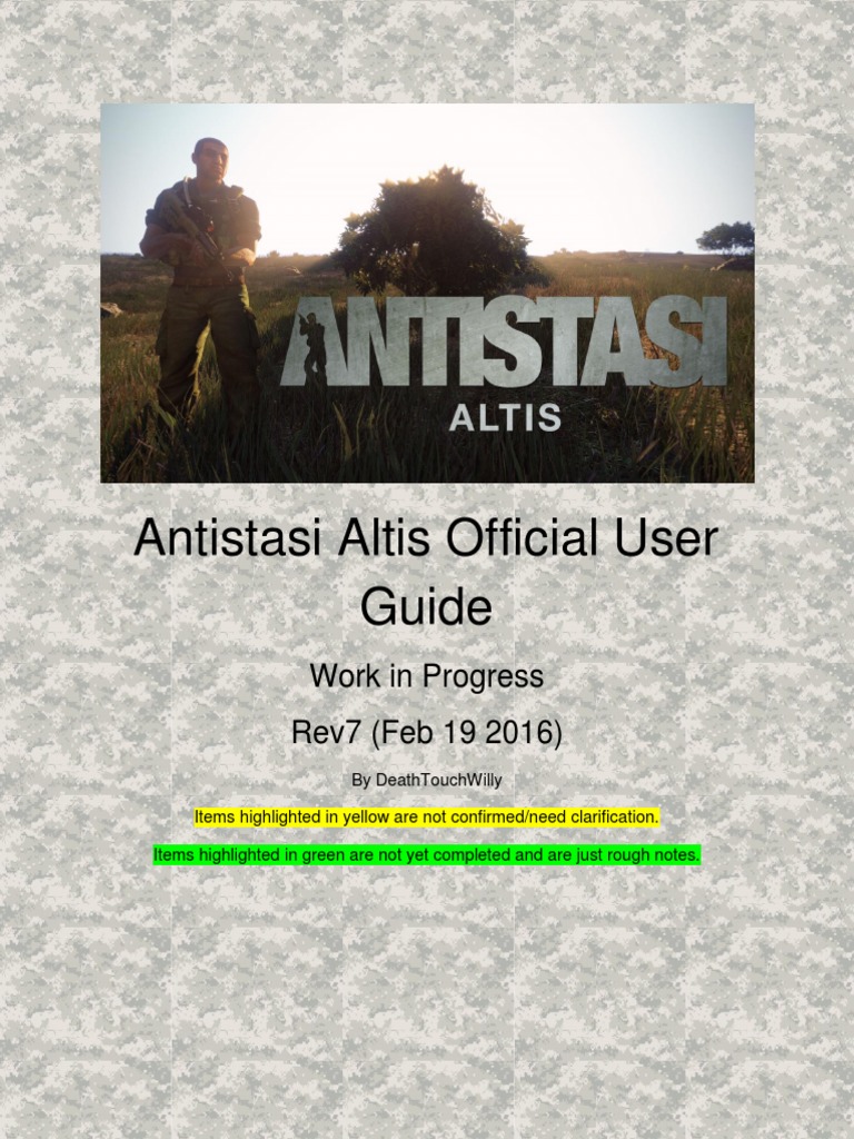 Antistasi Altis: Beginner's Guide | PDF | Infantry | Wars & Military
