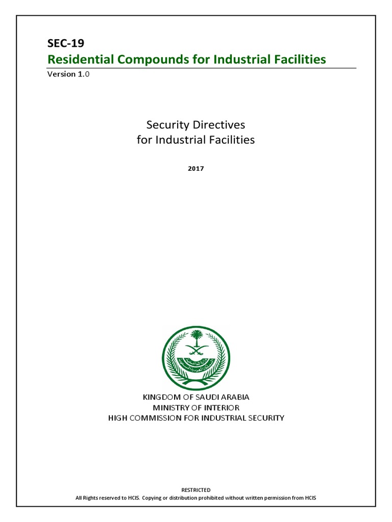 SEC - 19 - Residential Compounds For Industrial Facilities | PDF ...