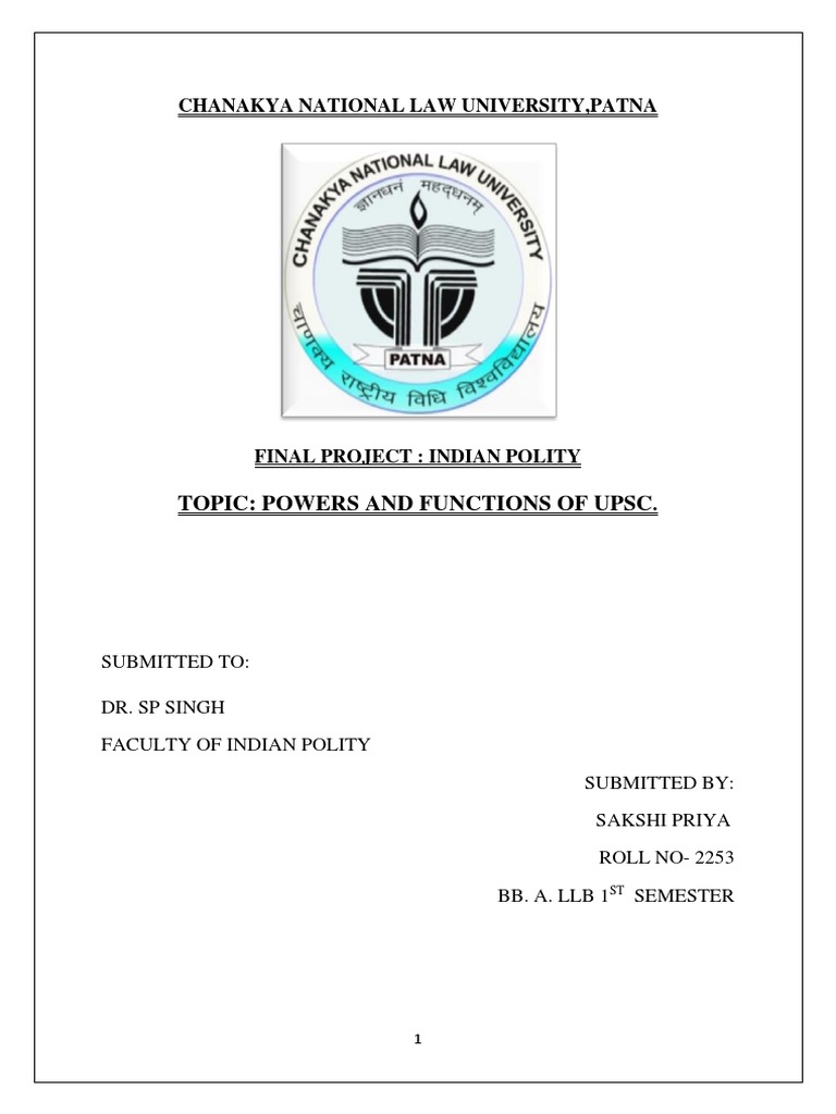 Sakshi Priya Polity FINAL PROJECT | PDF | Civil Service | Government Of ...