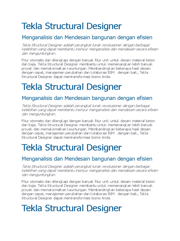 Tekla Structural Designer | PDF