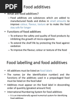 Approved Food Additives & E Numbers | PDF