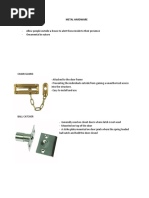 Types of Ironmongery Explained | PDF | Screw | Door
