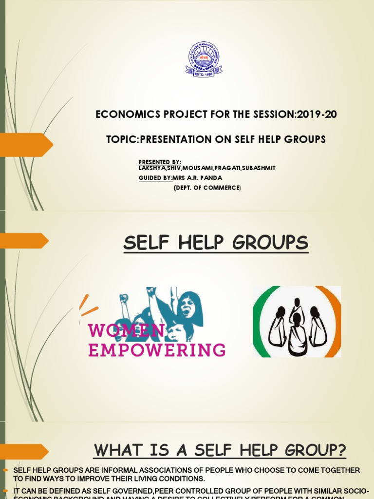 Economics Project For The Session:2019-20 Topic:Presentation On Self ...