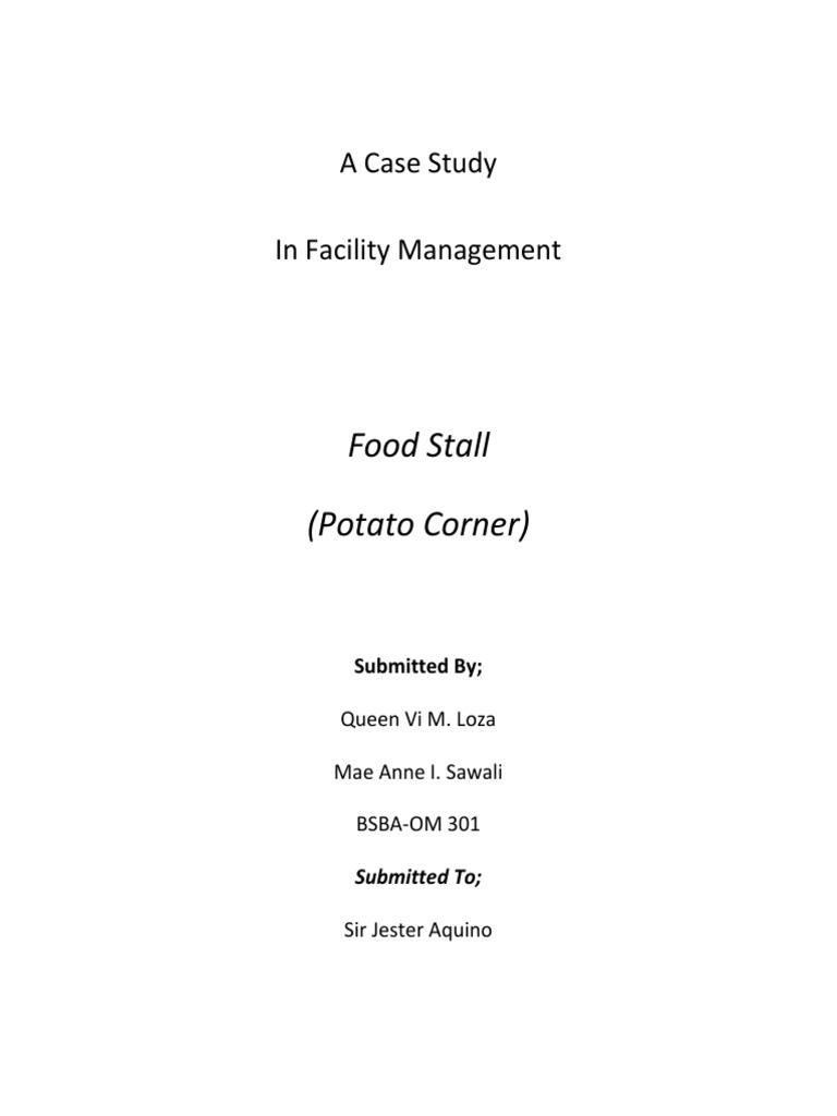 Case Study Food Stall | PDF | Franchising | Customer