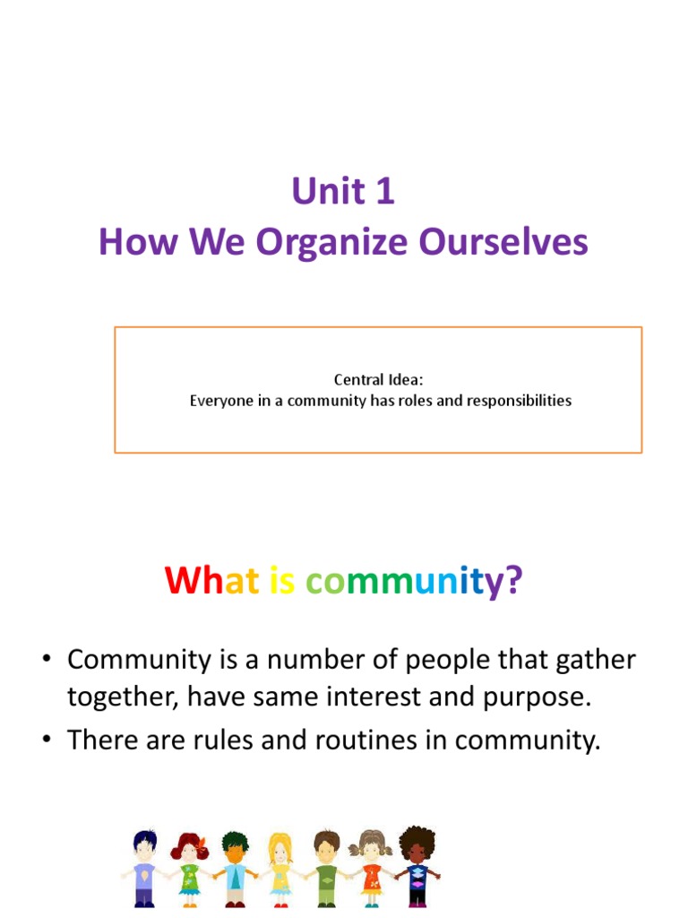 Grade 1 Unit 1-HWOO-COMMUNITY | PDF | Social Science | Self-Improvement