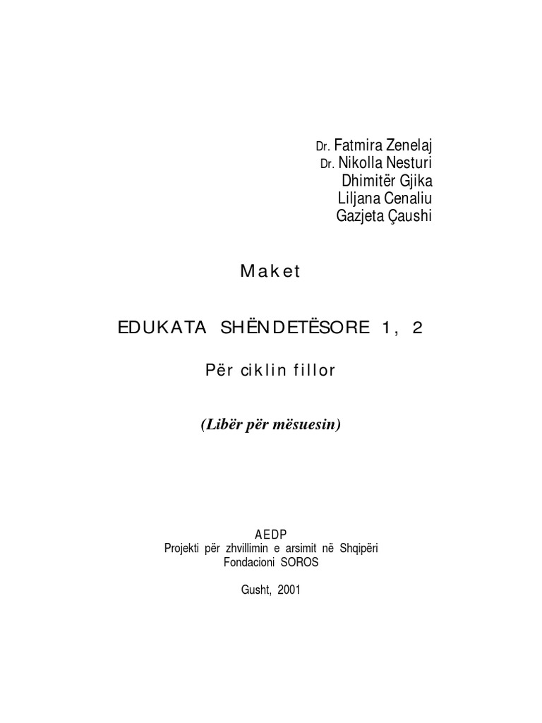 Edukatë Shëndetsore | PDF