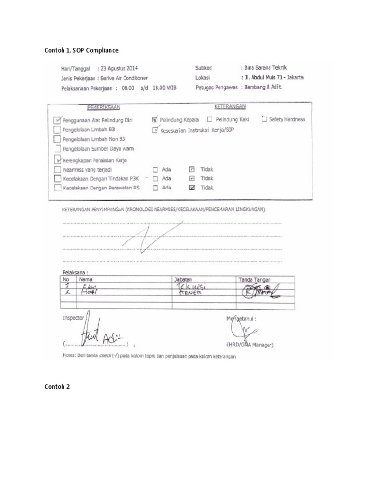 SOP Compliance Examples and Guidelines | PDF