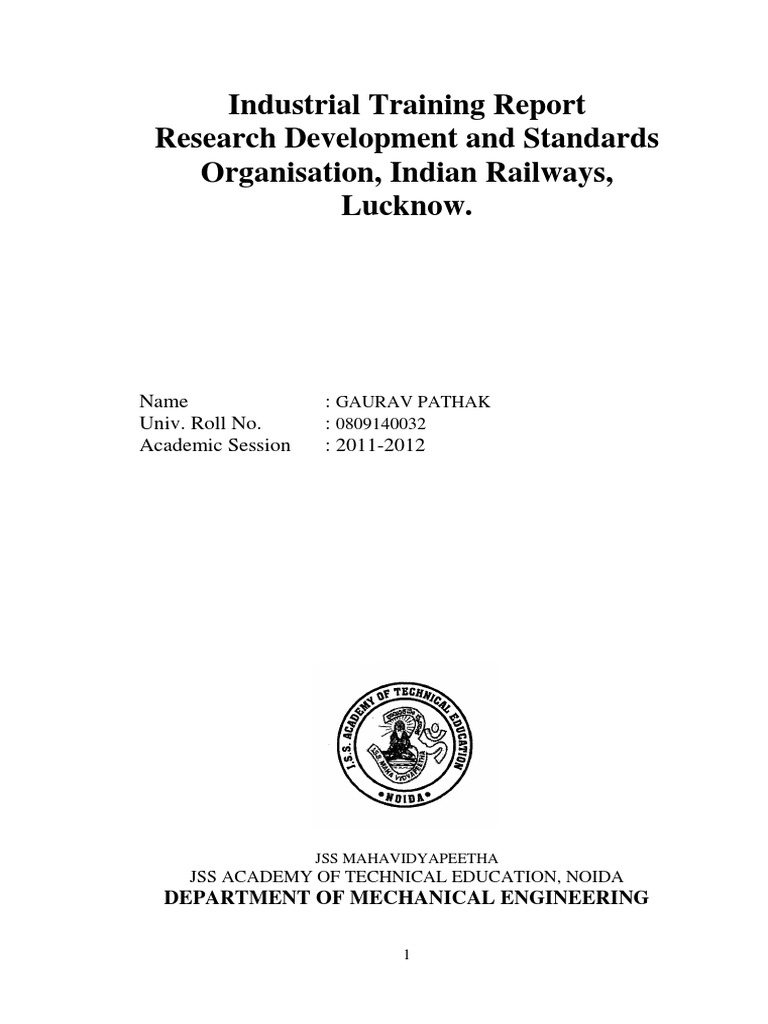 RDSO Training Report Wagon PDF | PDF | Train | Land Transport