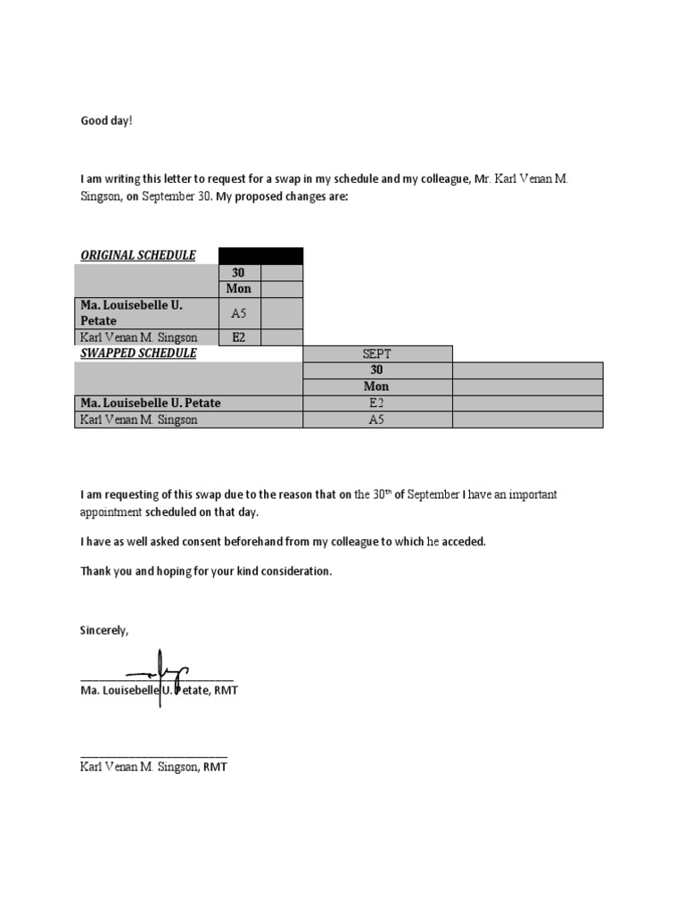 Original Schedule | PDF