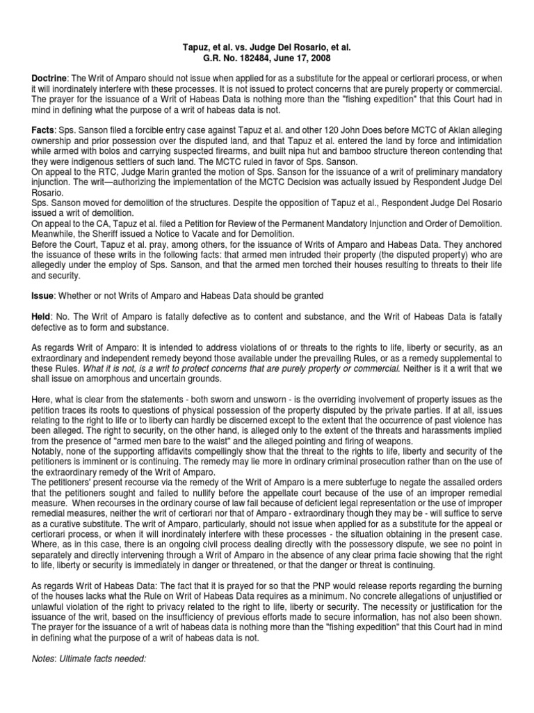 Compilation Prerogative Writs | PDF | Burden Of Proof (Law) | Habeas Corpus