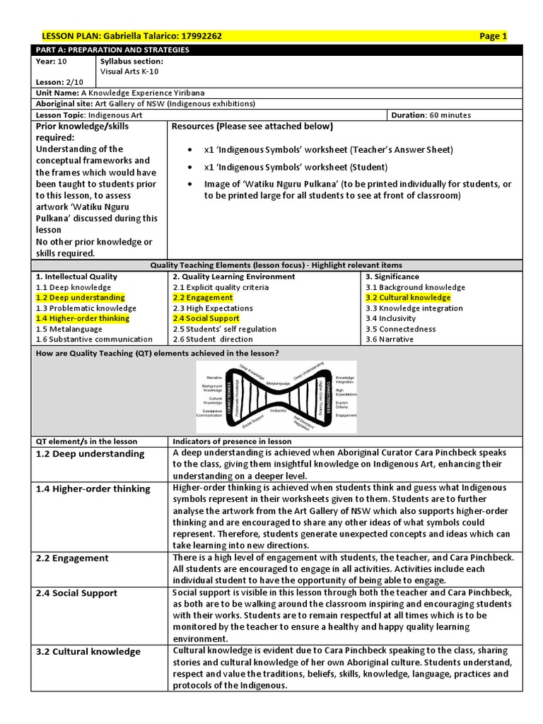 Lesson Plan Visual Arts | Download Free PDF | Indigenous Australians ...