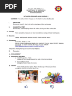 Detailed Lesson Plan Earthquake Prepareness | PDF | Earthquakes | Classroom