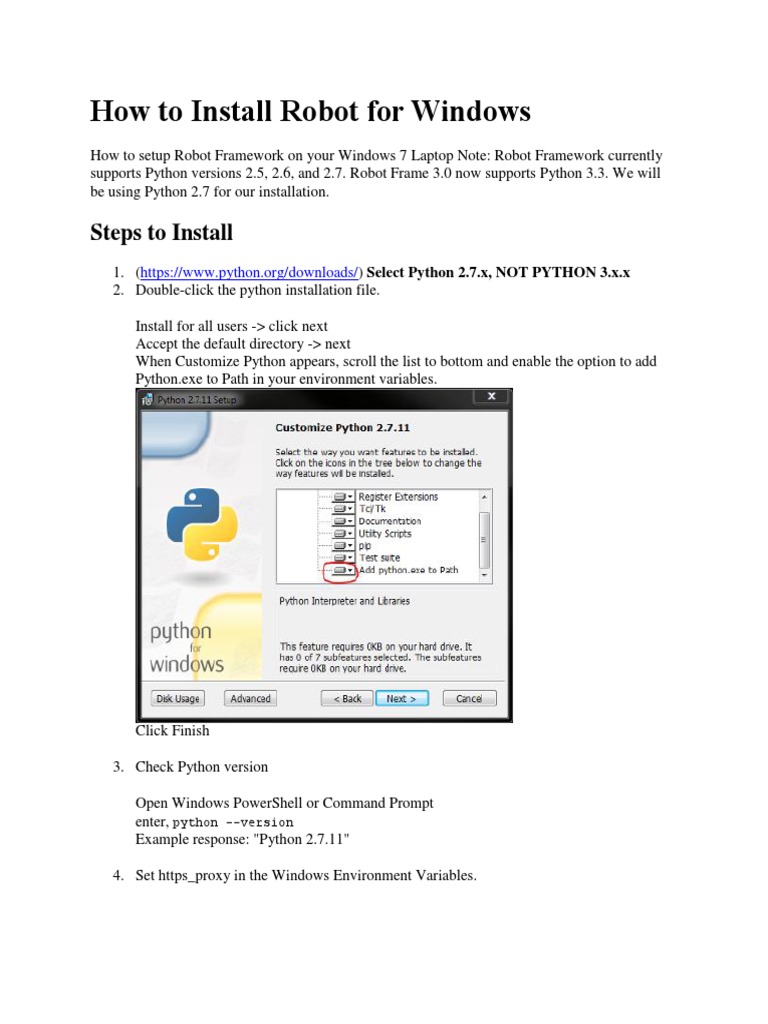 Installing Robot Framework on Windows | PDF | Library (Computing ...