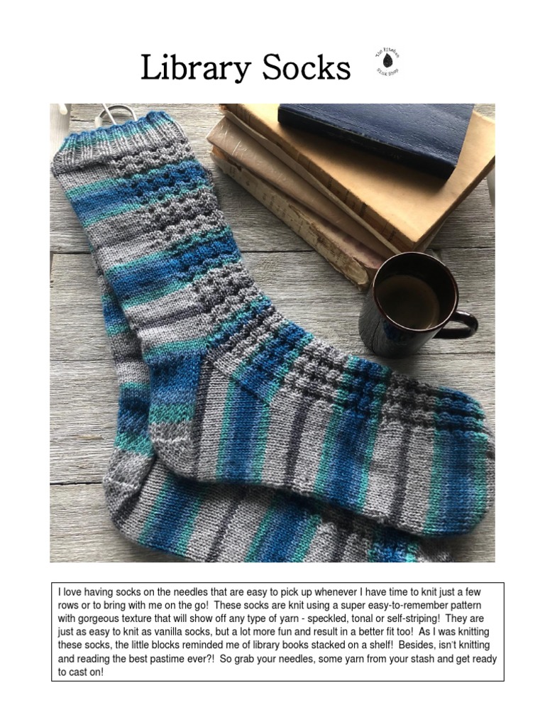 Library Socks FINAL | PDF | Knitting | Textile Arts