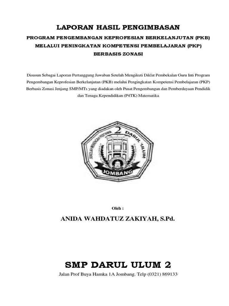 Contoh Laporan Pengimbasan | PDF
