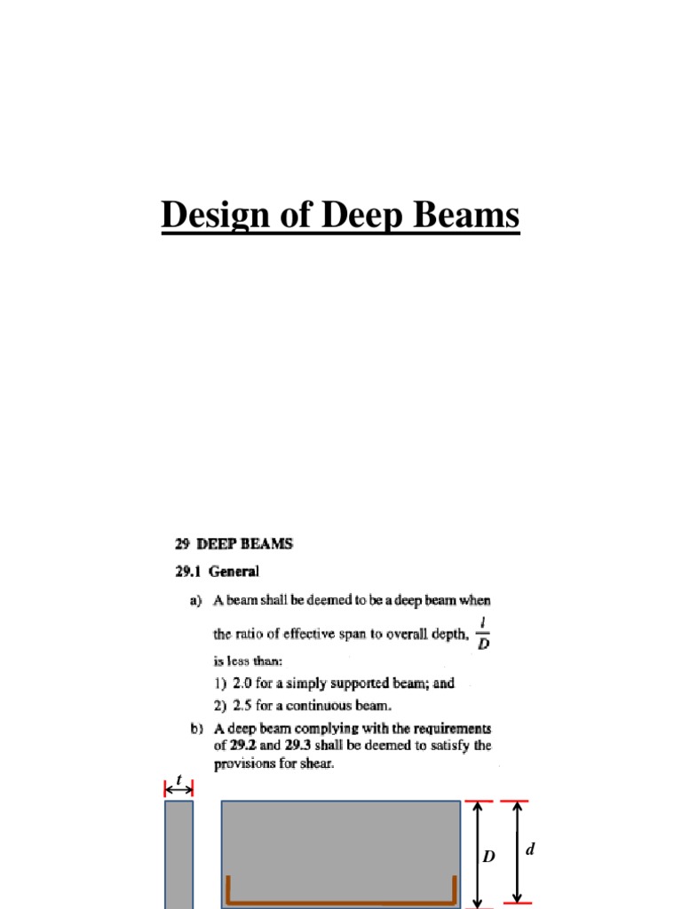 Deep Beam Design Principles and Examples | PDF | Beam (Structure) | Truss