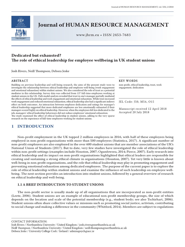 Journal of Human Resource Management Journal of Human Resource ...