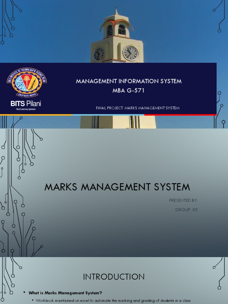 A Comprehensive Marks Management System: Automating Student Performance ...