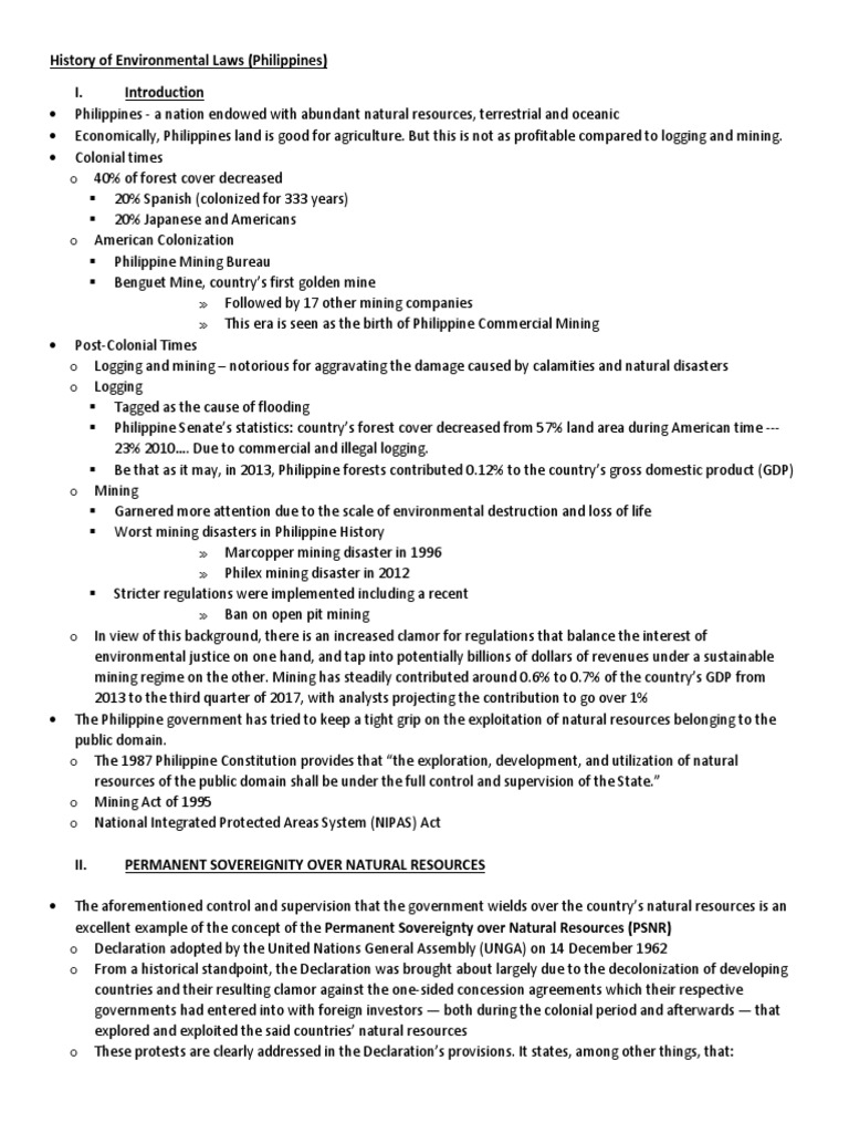 Philippine Environmental Laws Overview | PDF | World Trade Organization ...