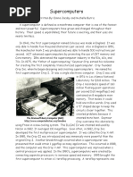 Presentation On Super Computer | PDF | Supercomputer | Computer ...