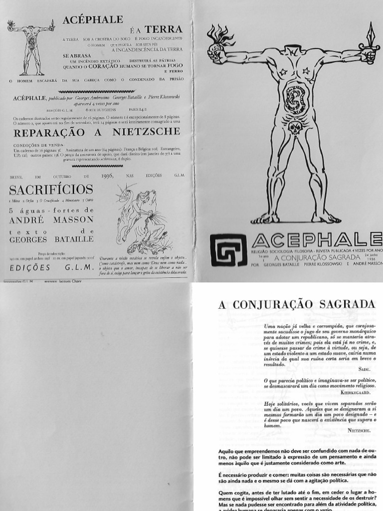 Acephale - A Conjuração Sagrada - Bataille, Klossowski e Masson PDF | PDF