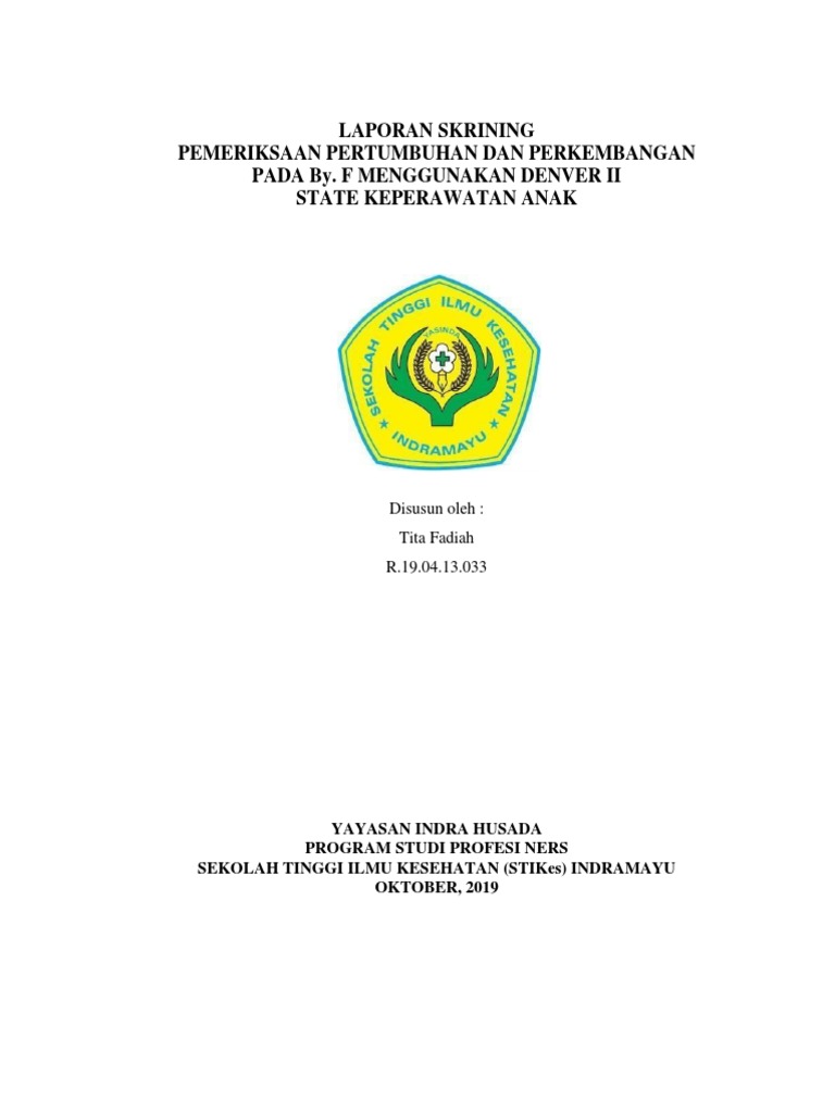 Laporan Skrining Denver II Anak 5 Tahun | PDF | Kesehatan Holistik