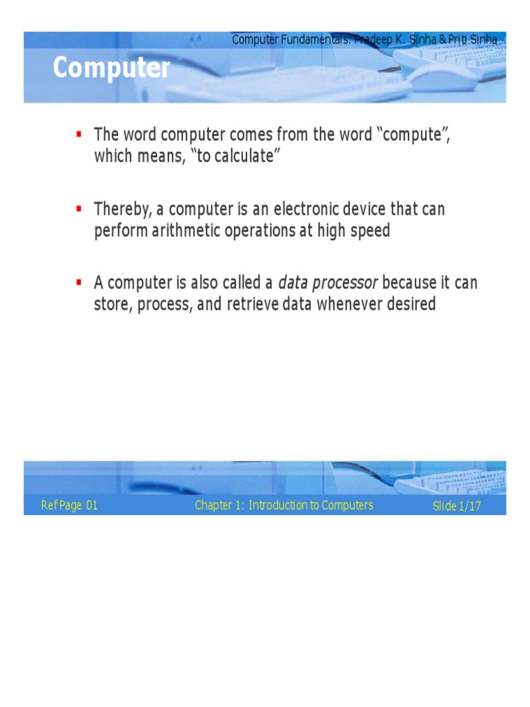 Computer: Computer Fundamentals: Pradeep K. Sinha & Priti Sinha | PDF ...