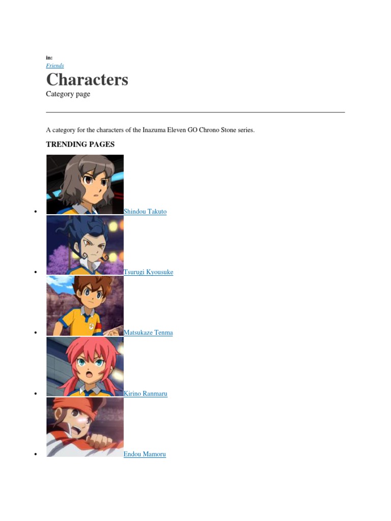 Inazuma Characters | PDF