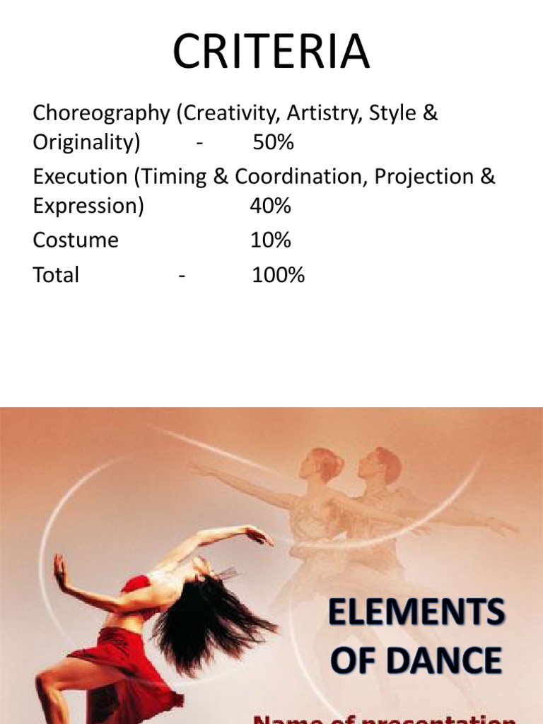 Dance Elements and Criteria Guide | PDF | Dances | Classical Mechanics