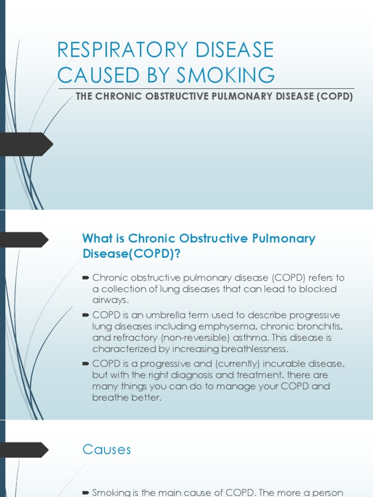 Respiratory Disease Caused by Smoking (Copd) | PDF | Chronic ...