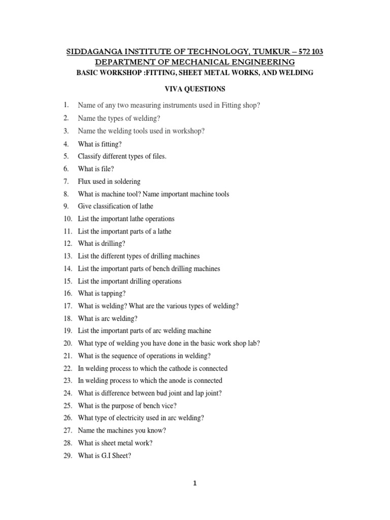 Basic Workshop Practice | PDF