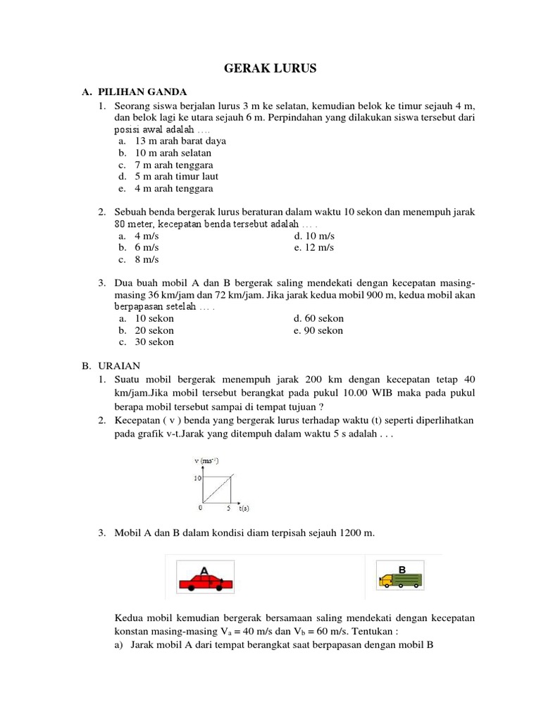 LAMPIRAN Gerak Lurus | PDF