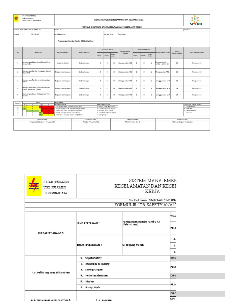 Work Permit 2 Pemasangan Rambu k3 | PDF