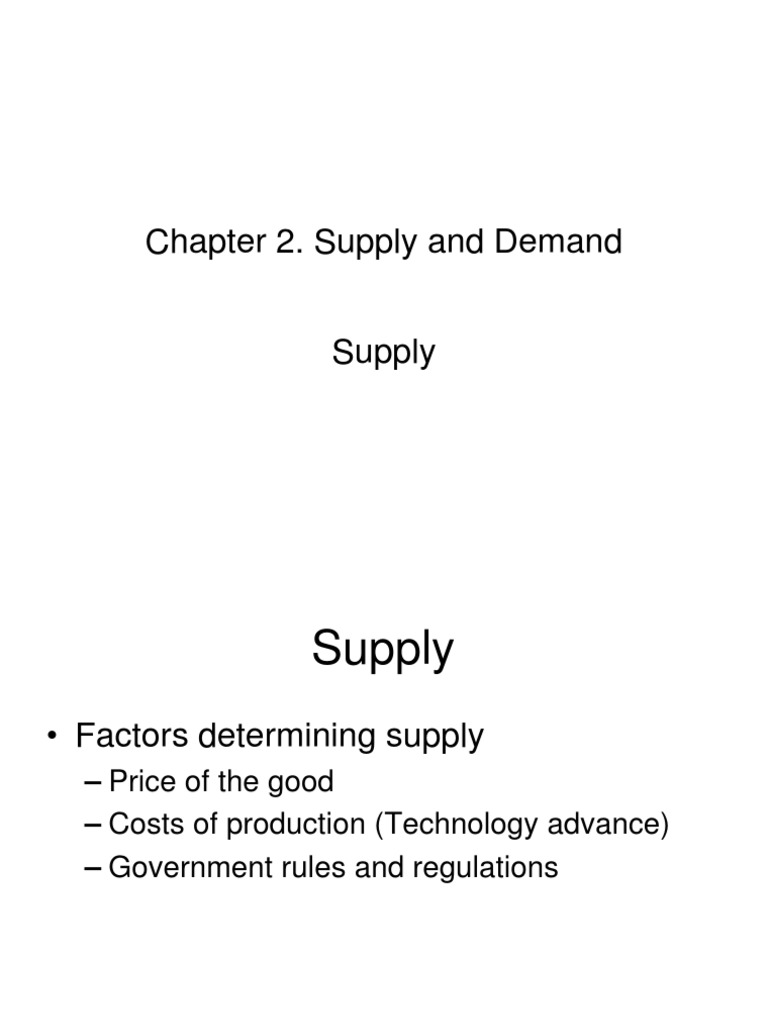 Chapter 2. Supply and Demand | PDF | Supply And Demand | Economic ...