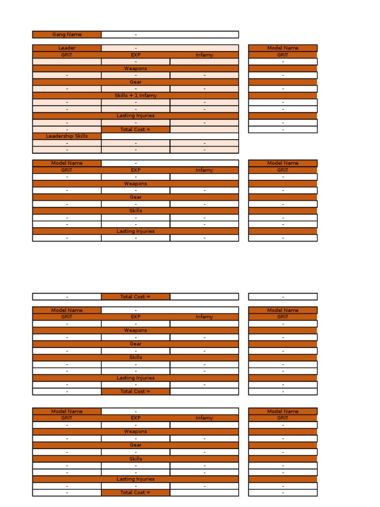 Posse Roster Sheet V3.0 | Download Free PDF | Tools | Military Science