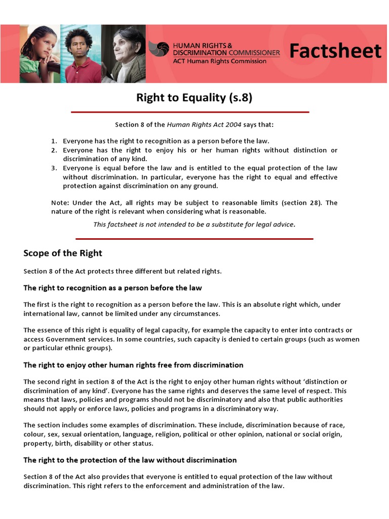 Section 8 Right To Equality | Download Free PDF | Discrimination ...