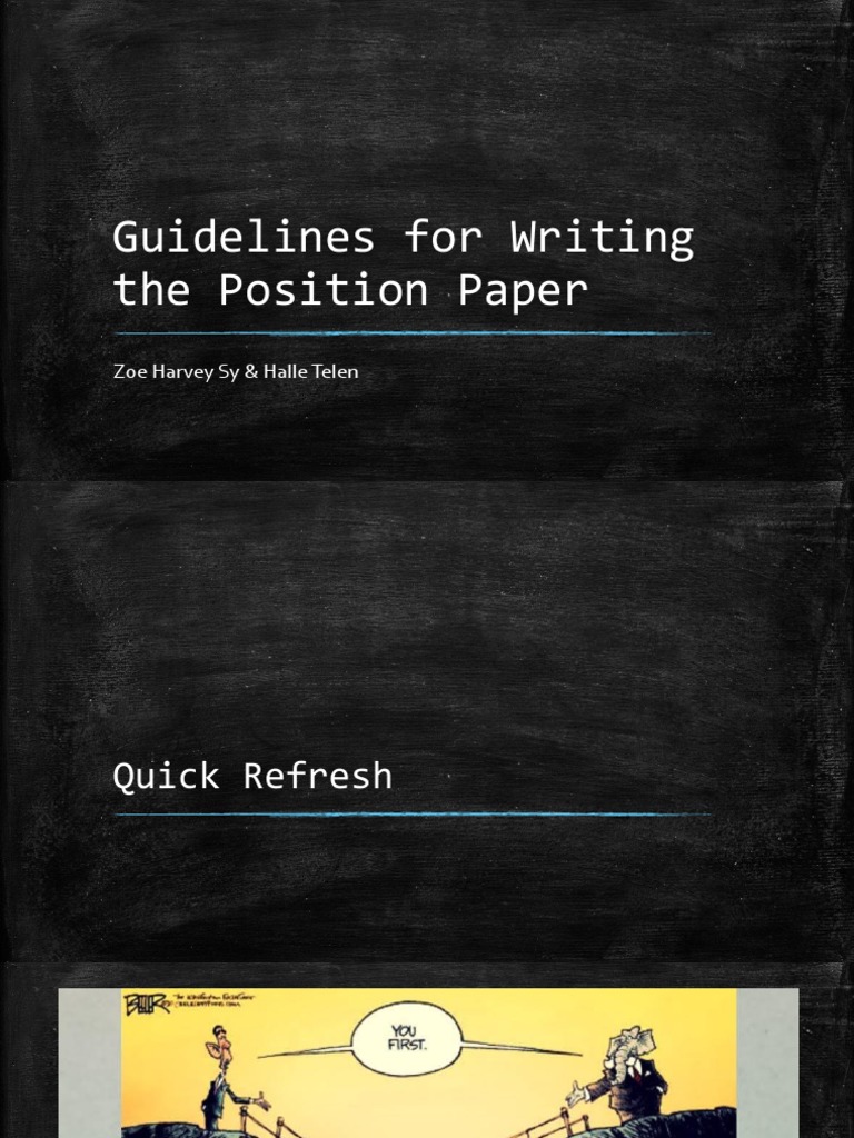 Guidelines For Writing The Position Paper | PDF | Argument | Reason