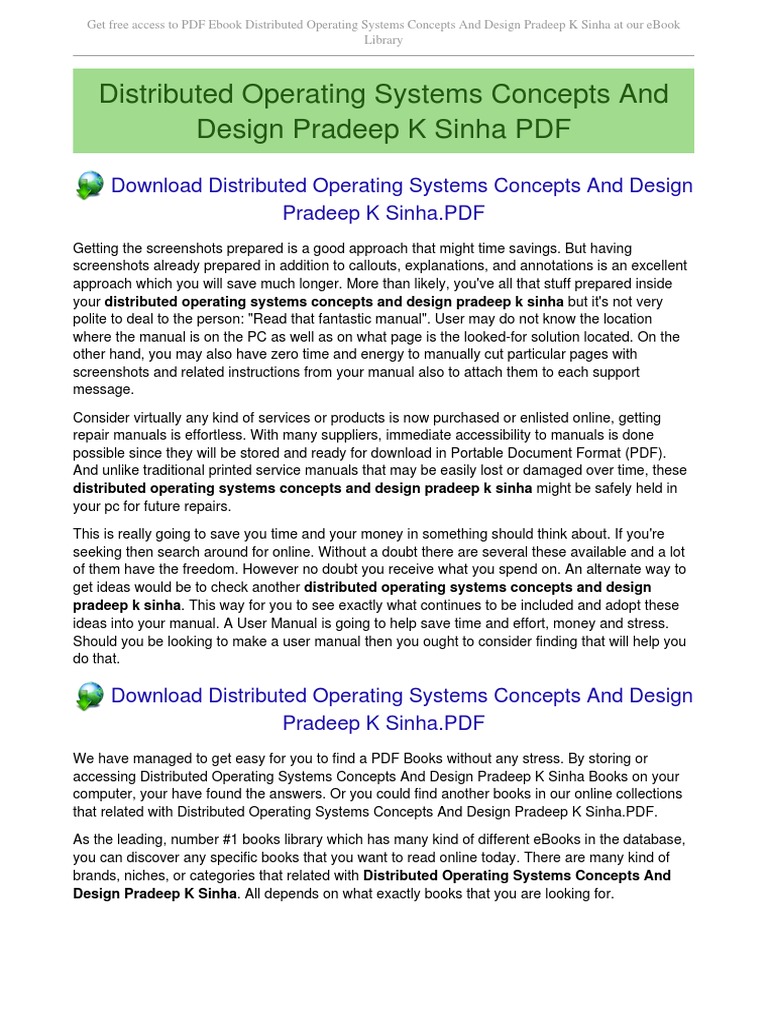 Distributed System | PDF | E Books | Operating System