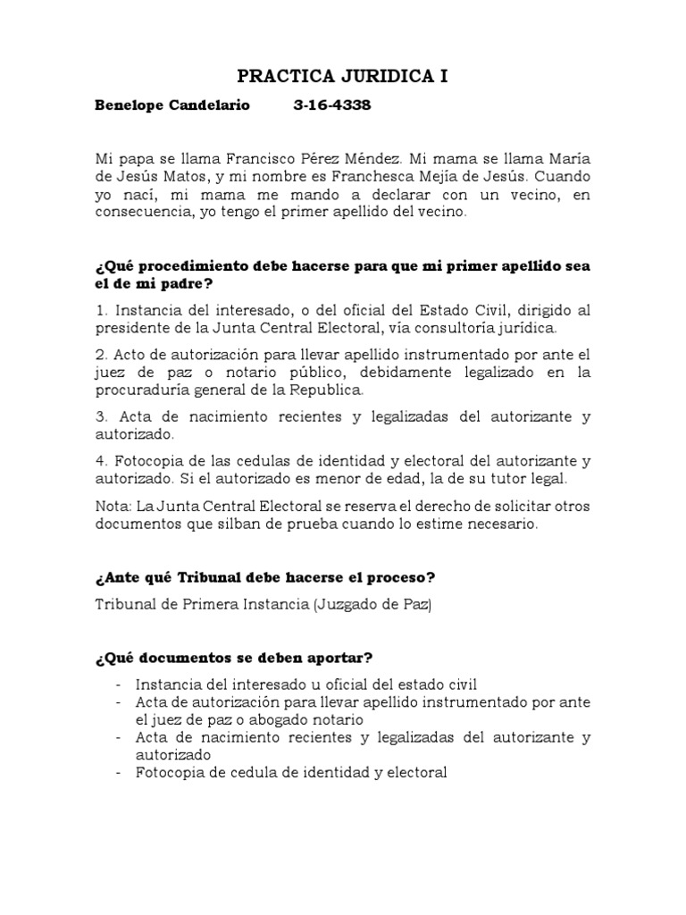 Practica Juridica I | PDF