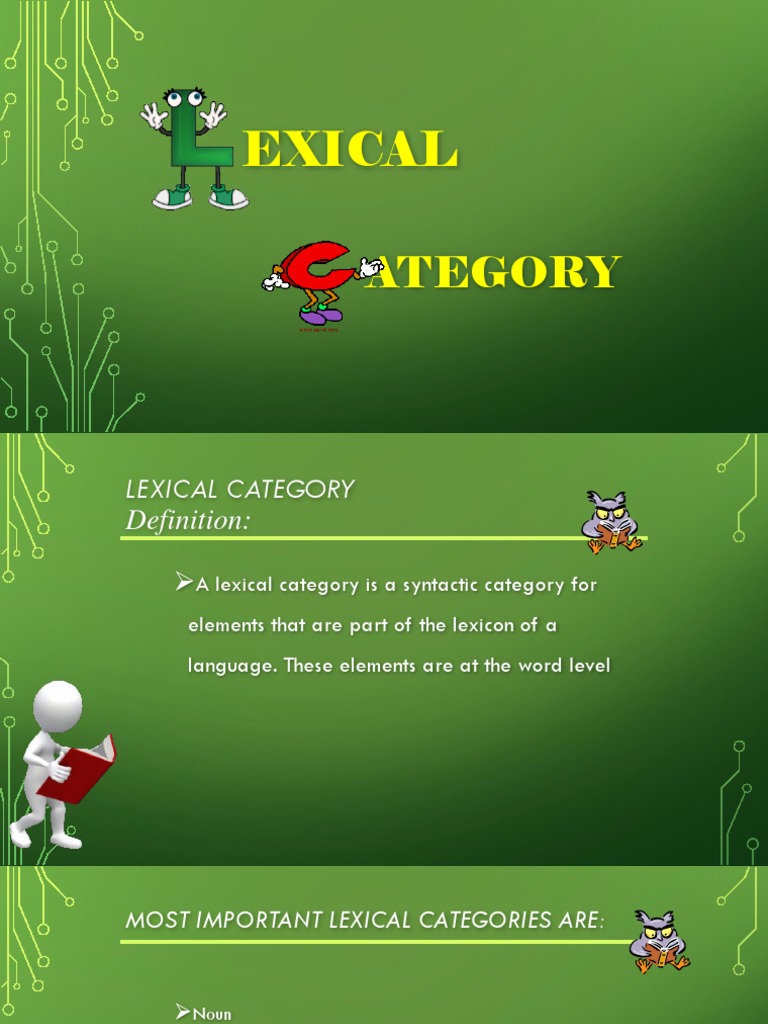 Understanding Lexical Categories in Linguistics | PDF | Noun | Part Of ...