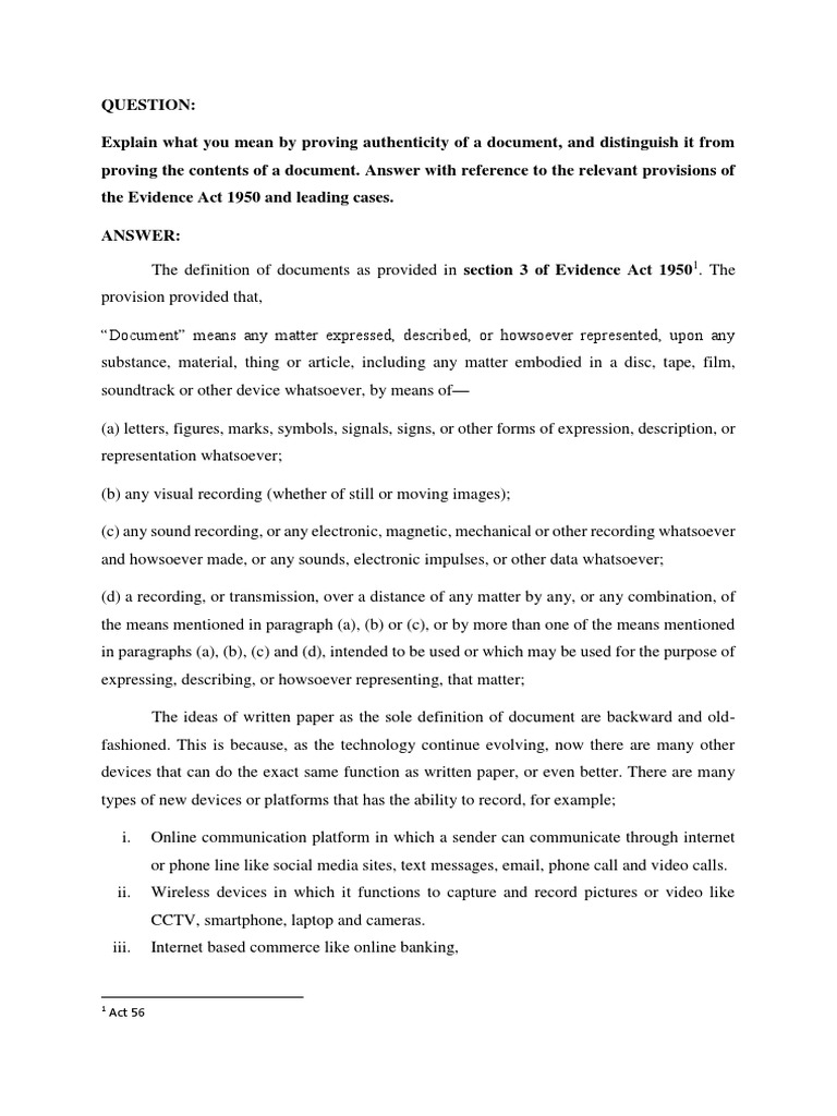 Documentary Evidence | PDF | Hearsay | Authentication
