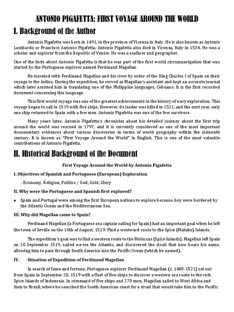 First Voyage Around The World | PDF | Age Of Discovery | Exploration