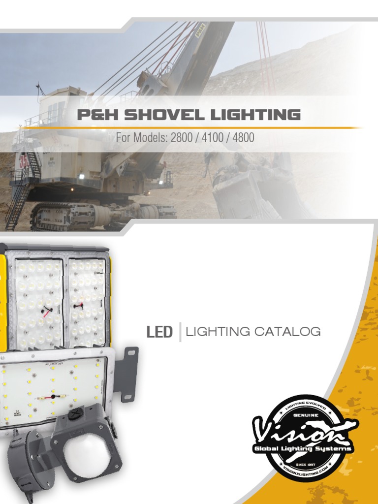 P&H Shovel Lighting: For Models: 2800 / 4100 / 4800 | PDF | Lighting ...